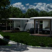 China Fuqian Luxury Camping Space Capsule Steel Sandwich Panel Hotel Room B7 CE ISO for sale