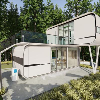 China Double Apple Cabin Aluminum Container House 9000kg with Solar Panels for Hotels Resorts Offices for sale