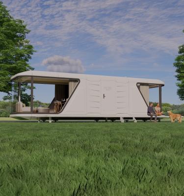 China Luxury Prefabricated Beach Capsule Home 11.5x3.3x3.2m with 38m² Area for Hotels and Resorts for sale