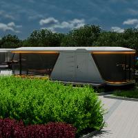 China Fuqian B7 Space Capsule Kitchen Steel Frame Container House with Sandwich Panel for Hotels Villas Offices for sale