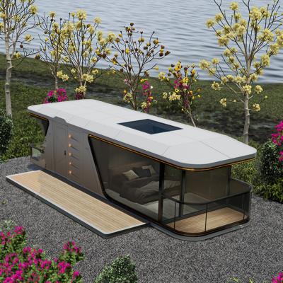 China B7 Space Capsule Durable Waterproof Sandwich Panel Container Balcony Steel Frame Chinese Design Style for Office House Courtyard for sale