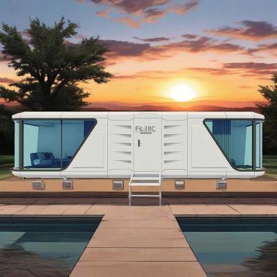 China Futuristic Space Capsule House with Smart Control and Immersive Experience 6mm Hollow Tempered Glass for sale