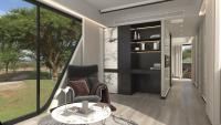 China Futuristic Space Capsule House with Smart Control and Immersive Experience 6mm Hollow Tempered Glass for sale