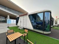 China Customized Smart Capsule House Outdoor Movable Space Capsule 11.5x3.4m for sale