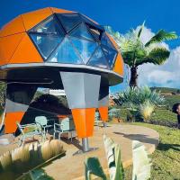 China Double Deck Space Capsule House 13.6㎡ with 360° Panoramic Windows for sale