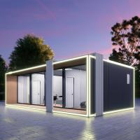 China Smart Home Waterproof Steel Container Space Cabin Mobile Outdoor Living Villa 80x80mm Frame for sale