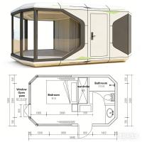 China Luxury Space Capsule Mobile Home 20 sqm Prefab House for Hotel Resort for sale