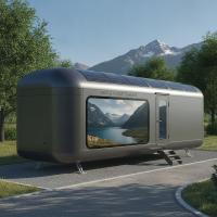 China Mobile Capsule House Fluorocarbon Aviation Aluminum Alloy Grade 9 Waterproof 20.8.5m 11.5m Solar Panel for sale