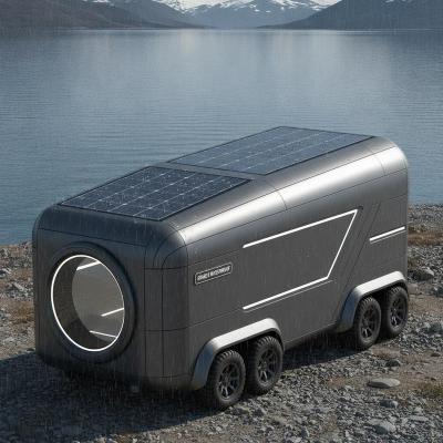 China Grade 9 Waterproof Mobile Capsule House 20.8.5m with Solar Panel Integration for sale