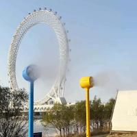 China Outdoor Water Mist Cooling Fan with 5000 Sqm/hour Airflow, Copper-wound Motor, and IP54 Waterproof Rating for sale
