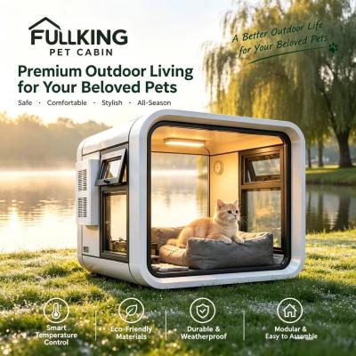 China Modular Outdoor Pet Cabin with Large Spacious Design and Aluminum+Steel Frame for sale
