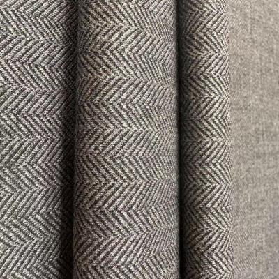 China 380 GSM Knitted TR Herringbone Fabric 155cm Width for Ladies Outerwear Garments and Pants for sale