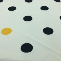 China 280GSM Scuba Crepe Fabric 94% Polyester 6% Spandex with Dot Print - 150cm Width for Apparel Manufacturing for sale