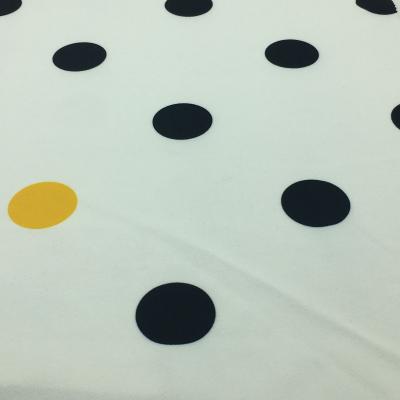 China 280GSM Scuba Crepe Fabric 94% Polyester 6% Spandex with Dot Print - 150cm Width for Apparel Manufacturing for sale