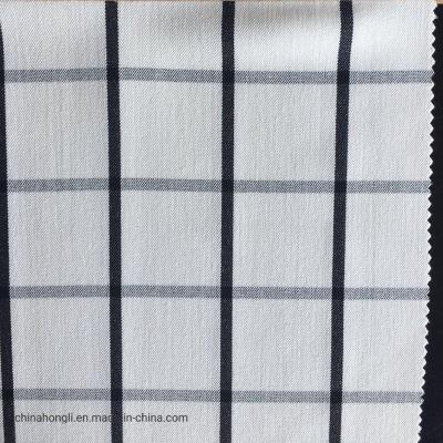 China TR Check Fabric with Cationic Rayon Yarn - 240 GSM, 57/58