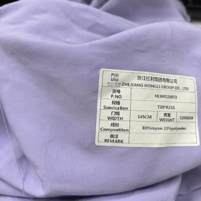 China Modal Fabric 80% Rayon 20% Polyester 115 GSM 145 CM Width Soft Handfeel Sandwash Finish for Shirts for sale