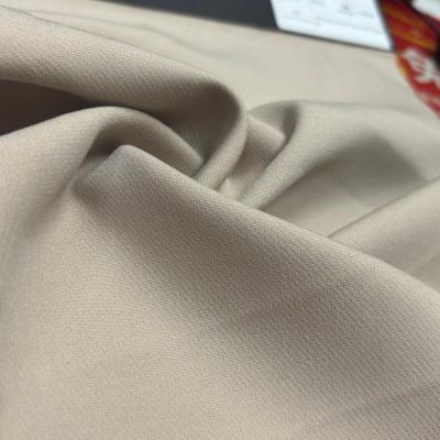 China 300 GSM Double Layered Face Twill Fabric 70% Polyester 23% Rayon 7% Spandex for Women's Suits for sale