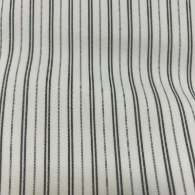 China Polyester Rayon Spandex Stripe Fabric 280-300 GSM 148cm Width for Women's Suiting and Blazer Manufacturing for sale