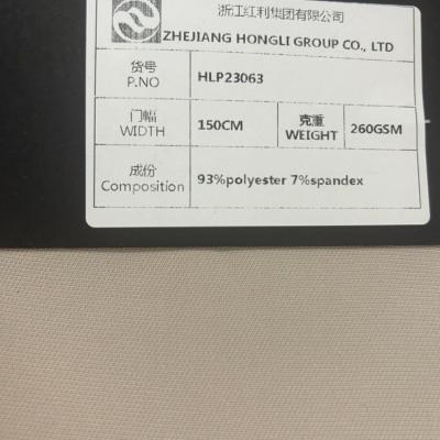 China Polyester Spandex Fabric 260GSM 148CM Width for Women's Suiting and Pants with Anti-Wrinkle Finish for sale