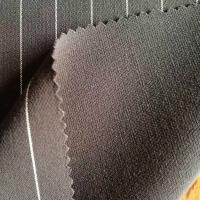 China TR Stripe Four Way Spandex Fabric 290 GSM 57/58 Inch Width with Reactive Dyeing for Apparel Manufacturing for sale