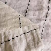 China 100% Polyester Plain Weaving - Wide Stripe Pattern - Imitate Linen Touch for sale