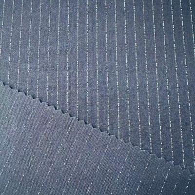 China 70% Polyester 24% Viscose 6% Spandex Plain Stripped Fabric 280GSM 150CM for Ladies Outwear Pants for sale
