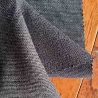 China Dark Grey Polyester Rayon Spandex Weft Stretch Fabric 265GSM for Men Coat for sale