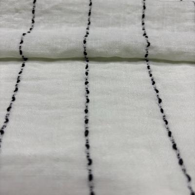 China 100%Polyester 180GSM Linen Look Stripe Fabric for sale