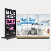 China 98Inch Vertical Full-Screen 4K HD LCD Splicing Advertising Machine Ultra-Narrow Bezel Large-Screen Poster for sale