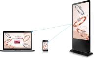 China 75-Inch Touch Screen Kiosk Advertising Display Indoor Vertical Digital Signage Totem for Retail Store CMS Agency Supplied for sale