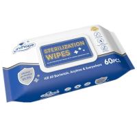 China Adults' Choice 60pcs Unihope Sterilization Wipes Kills 99.9% of Bacteria No Flavor Added for sale
