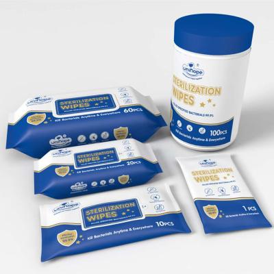 China MSDS Certified Alcohol-Free Disposable Wet Disinfectant Wipes for Sensitive Baby Skin for sale