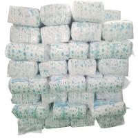 China 50pcs/bag B Grade Disposable Baby Diaper Stock Lot with Green ADL in Transparent Bag for sale