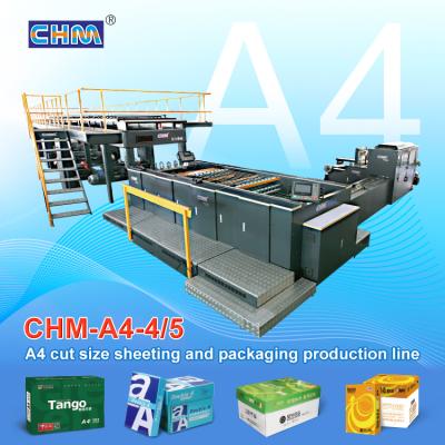 China Fully Automatic A4 Sheeter Production Line with Max 280m/min Speed and ±0.2mm Cutting Accuracy for sale