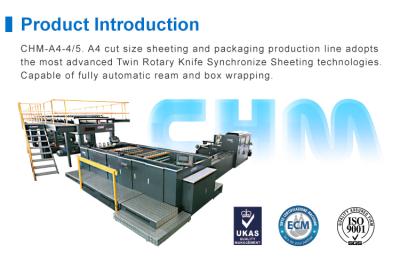 China High Speed 280m/min A4 Sheeter with ±0.2mm Cutting Accuracy and 5 Rolls Loaded A4 Production Line for sale