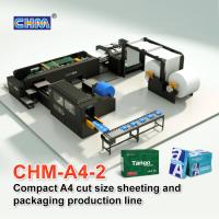 China CHM A4 Paper Production Line with 10 reams/min Output, 840mm Net Width and Fully Automatic Ream Wrapping for sale