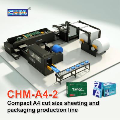 China CHM A4 Paper Production Line with 10 reams/min Output, 840mm Net Width and Fully Automatic Ream Wrapping for sale