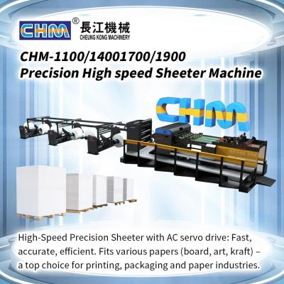 China Chm Machinery Paper Reel Cutting Machine High Speed Precision Roll To Sheet Cutter for sale