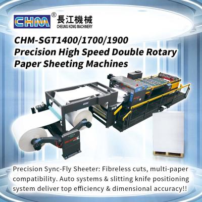 China Automatic Paper Splicing and Pallet Change System High Precision Double Rotary Paper Roll Sheeting Machine for sale