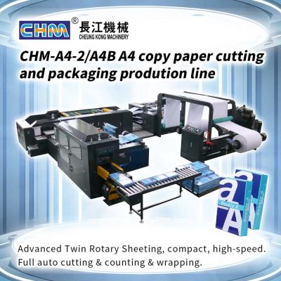 China Compact A4 copy Sheeter And Packing Machine Output 8-10 tons per day A4 Paper Production Line CHM Machine for sale