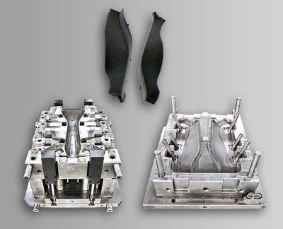 China Customized Automotive Plastic Injection Mold Manufacturing Moulding Factory For Two Cavity PC/ABS/PP/POM Material Black for sale