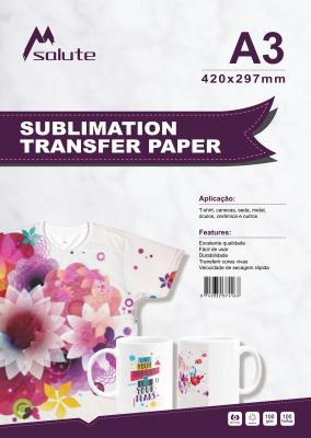 China Digital Printing Sublimation Heat Transfer Paper 35g - 100g With Matte Smooth Surface for sale