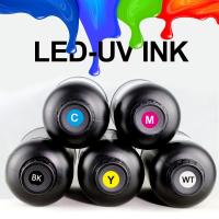 China Hard LED UV Curable Ink Exceptional Adhesion Scratch Resistance For Inkjet Printing for sale