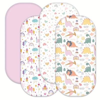 China Customizable Cradle Mattress Sheets 33x20x4 Inch - 4-Pack Fitted Crib Sheets with Elastic Edges for sale