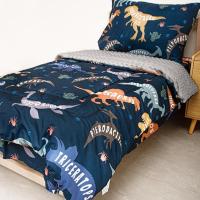 China Dinosaur Themed Toddler Bedding Set - 42×58 Inch 200GSM Cotton Filled Comforter with Complete Sheet Set for sale