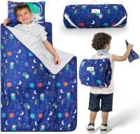 China Toddler Nap Mat 54.3x33.5 Inch with Removable Pillow & Blanket for Ages 3-6 Years for sale