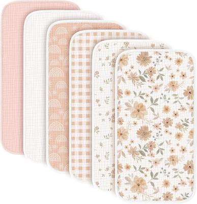 China 6-Pack Large 20x10 Inch Cotton Muslin Burp Cloths - 100% Cotton for Newborns for sale
