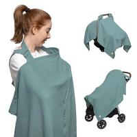 China 5-in-1 Muslin Nursing Cover 37x47 Inches - Breastfeeding & Car Seat Canopy in 100% Cotton for sale