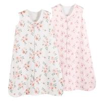 China 100% Cotton Baby Sleep Sack with 2-Way Zipper - 4 Sizes (S/M/L/XL) for 0-24 Months - 2-Pack Set for sale