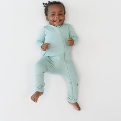 China Unisex Rayon Zip Onesie Newborn Long Sleeve Romper - 97% Bamboo Rayon, 7 Sizes (XS-3XL), Two-Way Zipper for sale